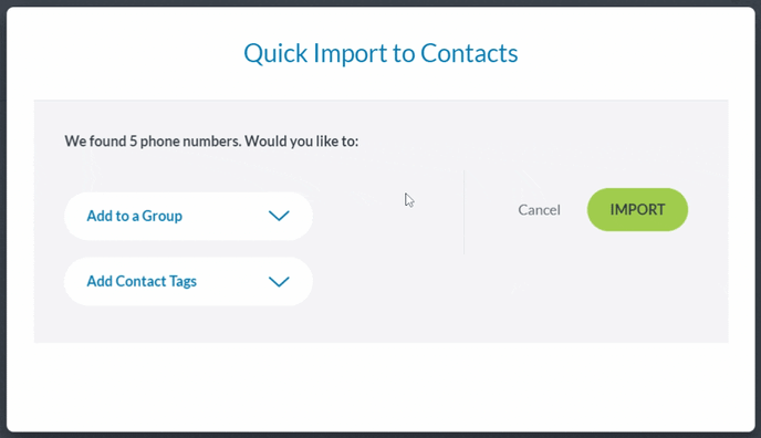Importing Contacts